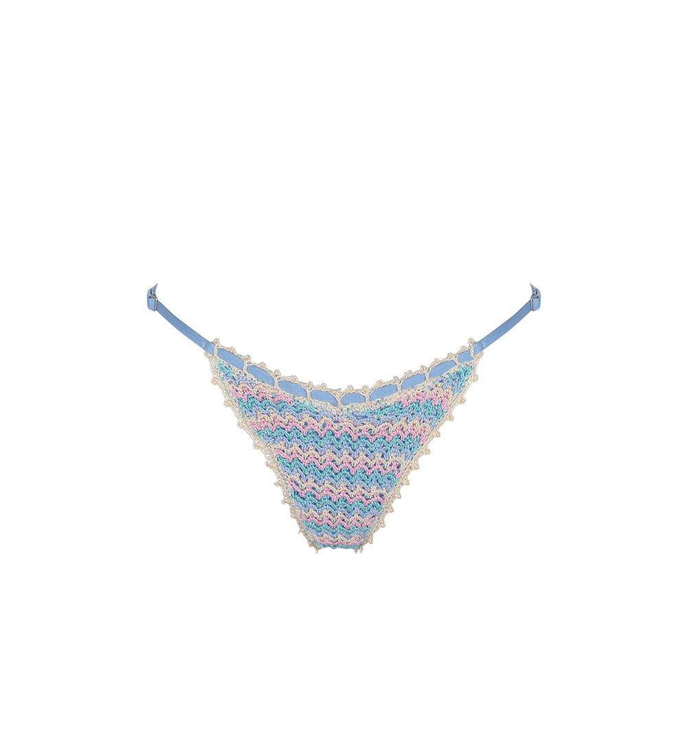 Isabella Light Blue Crochet Bikini Bottom Swimwear Capittana